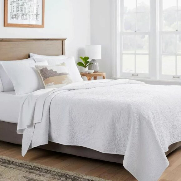 Threshold | Bedding | King Garment Washed Paisley Stitch Quilt | Poshmark